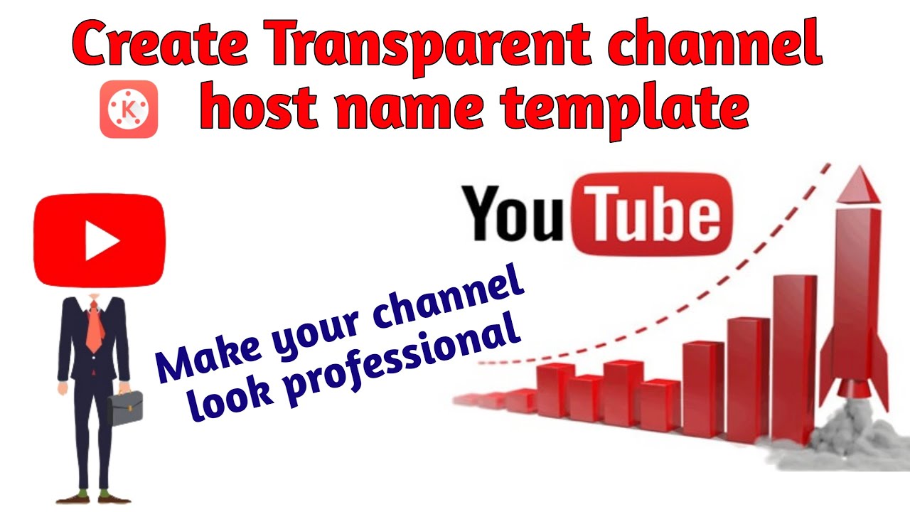 How to create channel host name green screen | transparent channel host ...