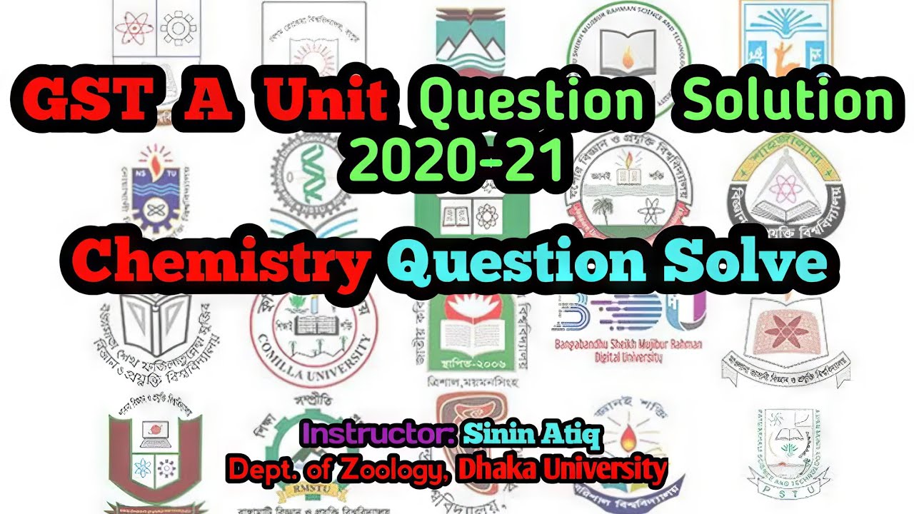 GST 23-24 : GST A Unit Chemistry Question Solution 2020-21|GST Question ...