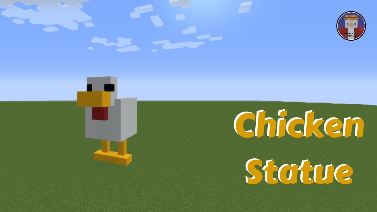 Minecraft: how to build a chicken statue - YouTube
