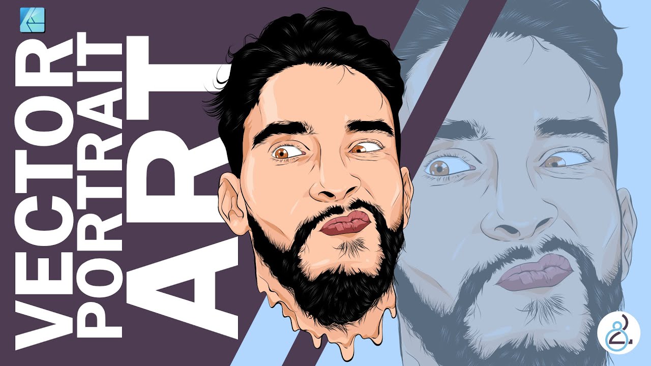 Drawing Vector Portrait Practice Session in Affinity Designer 🎨 - YouTube