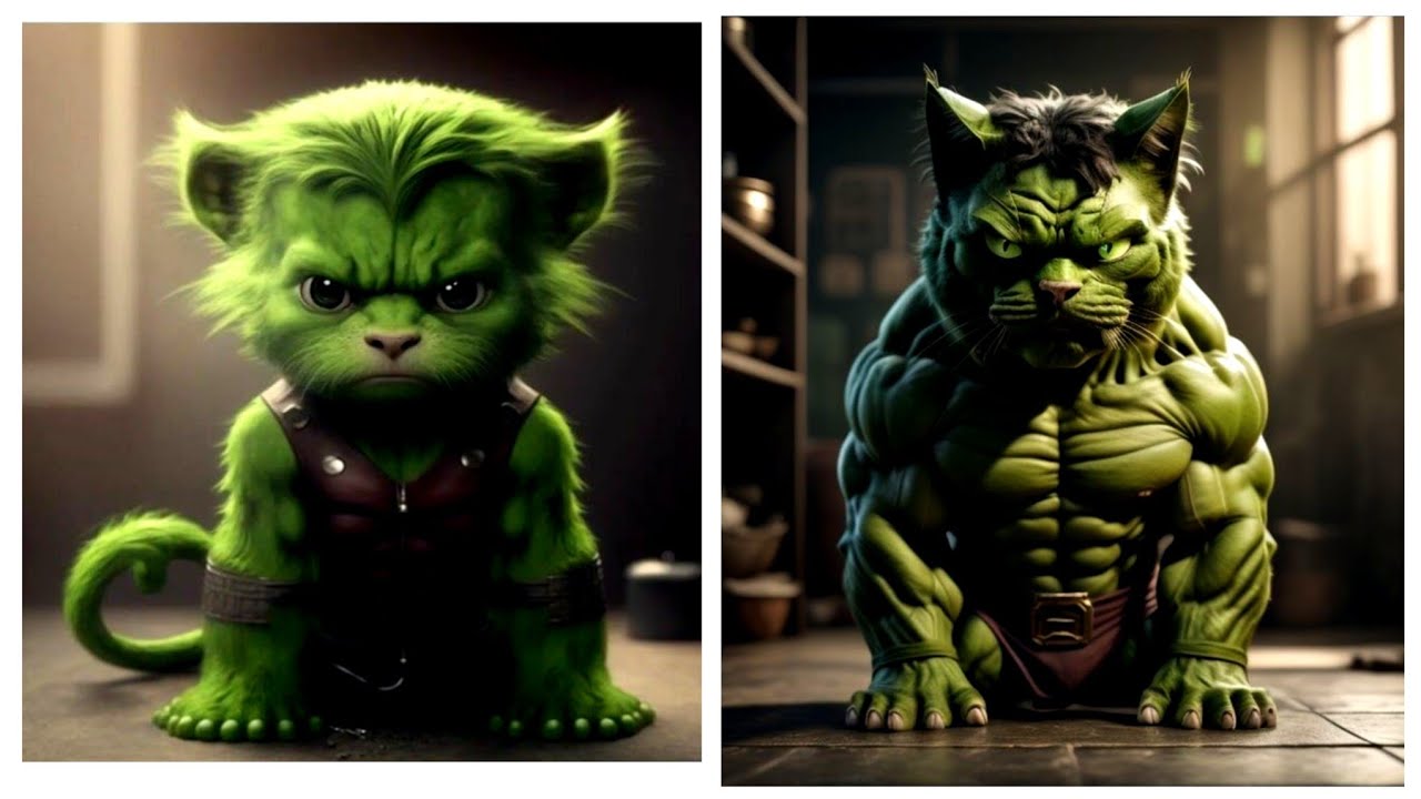 Marvel Avengers Superhero - Hulk Cat || cartoon cat || All characters ...