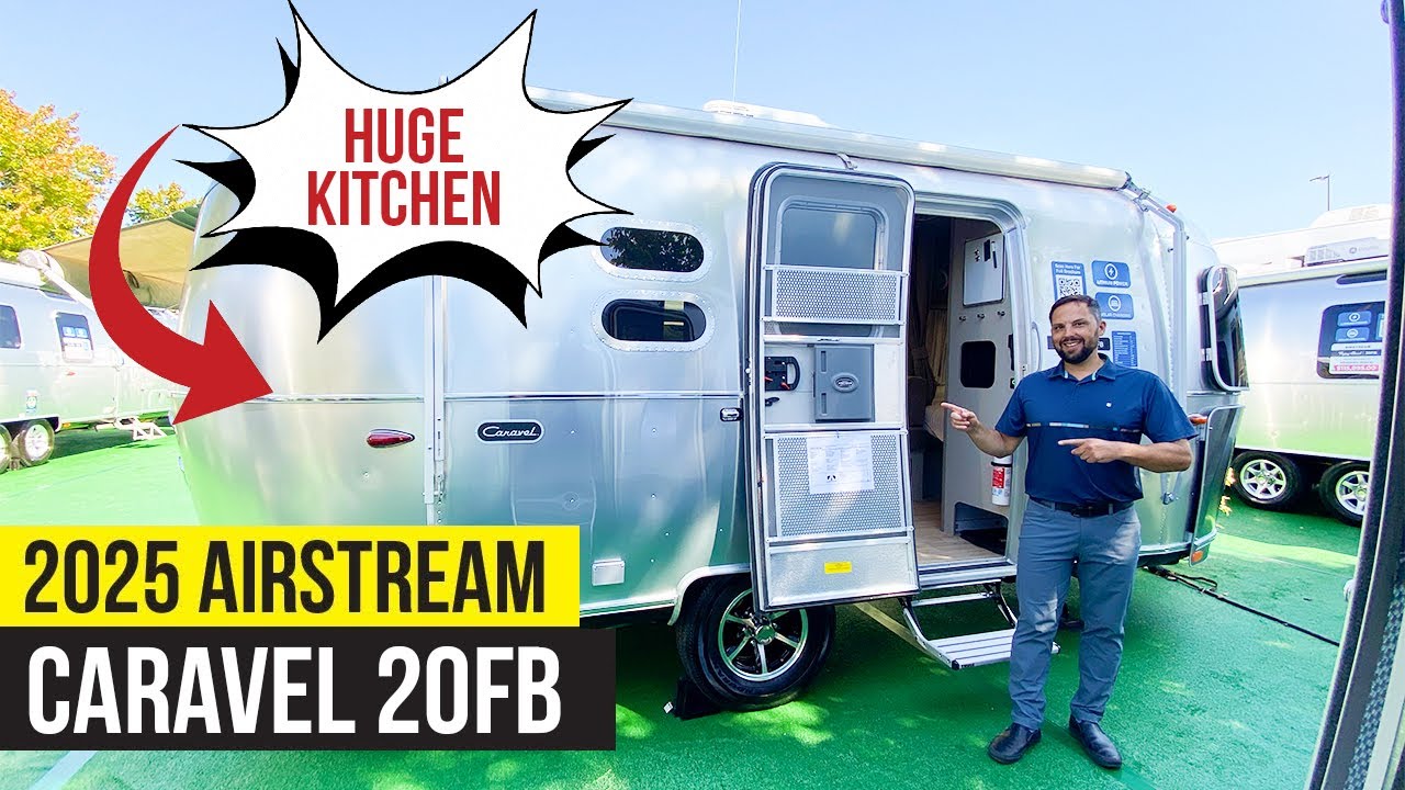Small Airstream With a HUGE Kitchen | 2025 Airstream Caravel 20FB - YouTube