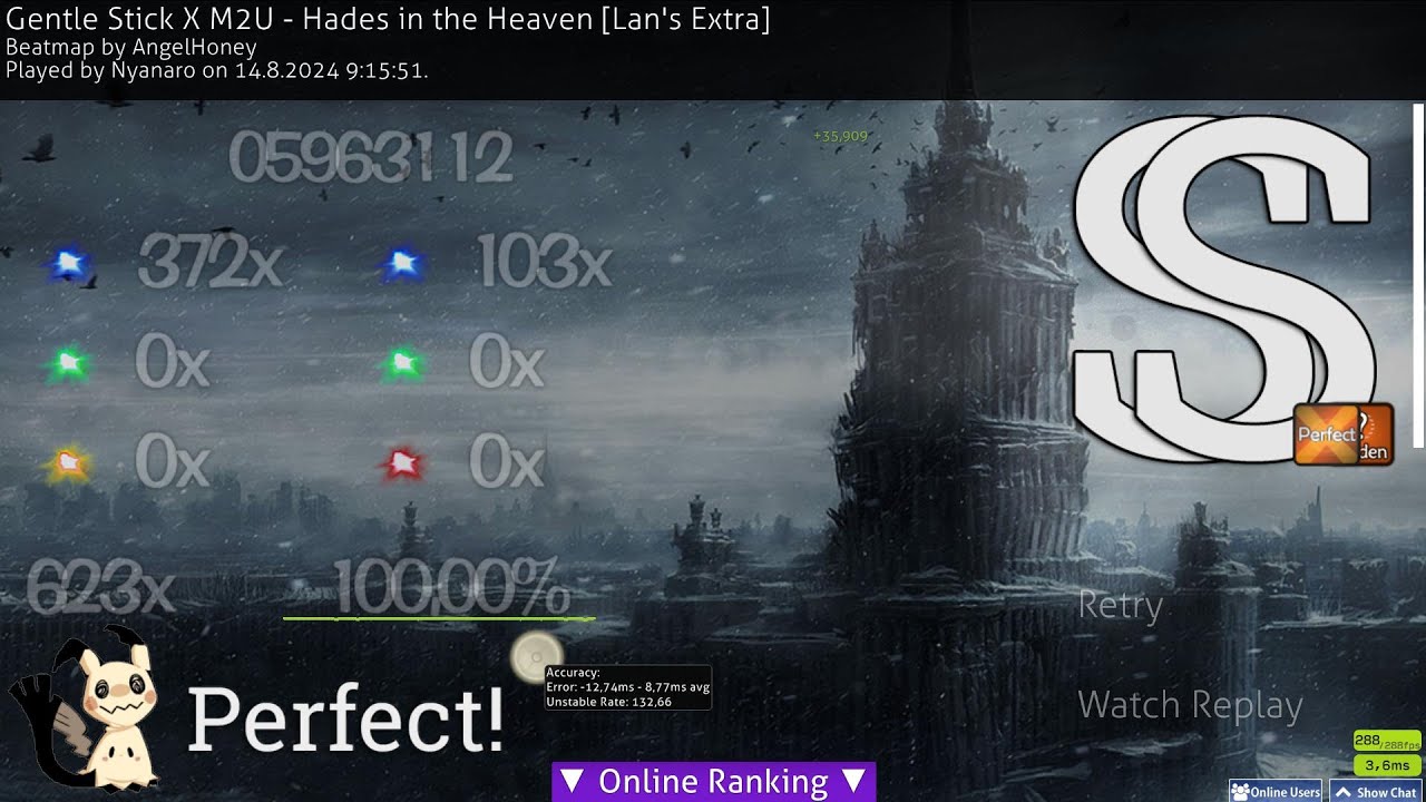 [osu!] Gentle Stick X M2U - Hades in the Heaven [Lan's Extra] HD,PF #22 ...
