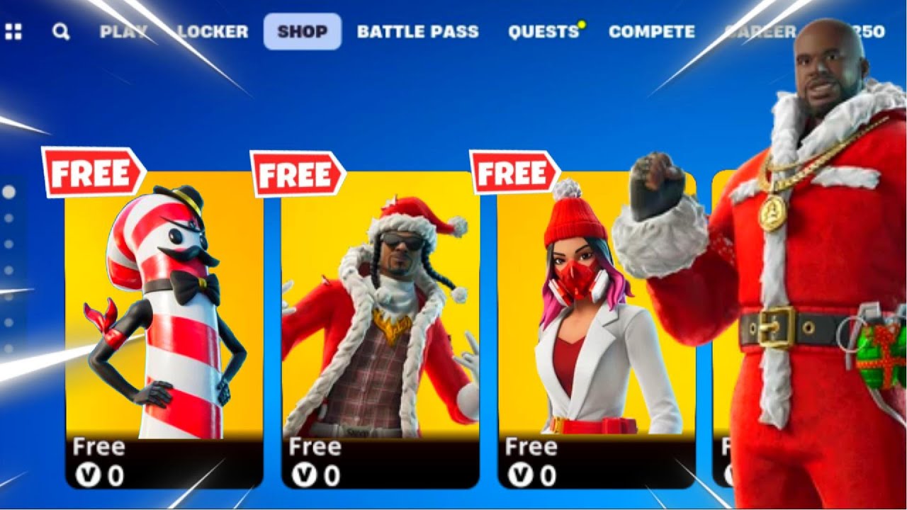 NEW 4 *FREE SKINS* in FORTNITE!(CHAPTER 6) - YouTube