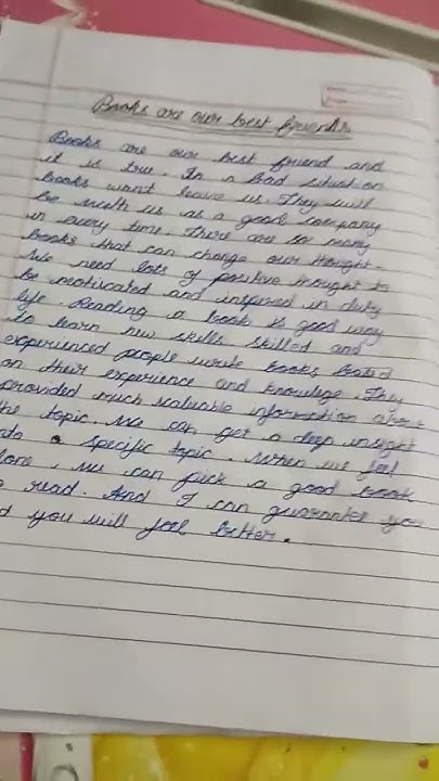 paragraphs on books are our best friends - YouTube