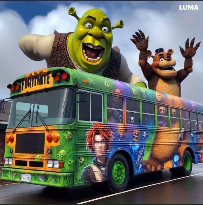 Hop aboard the Shrek Fazbear bus - YouTube