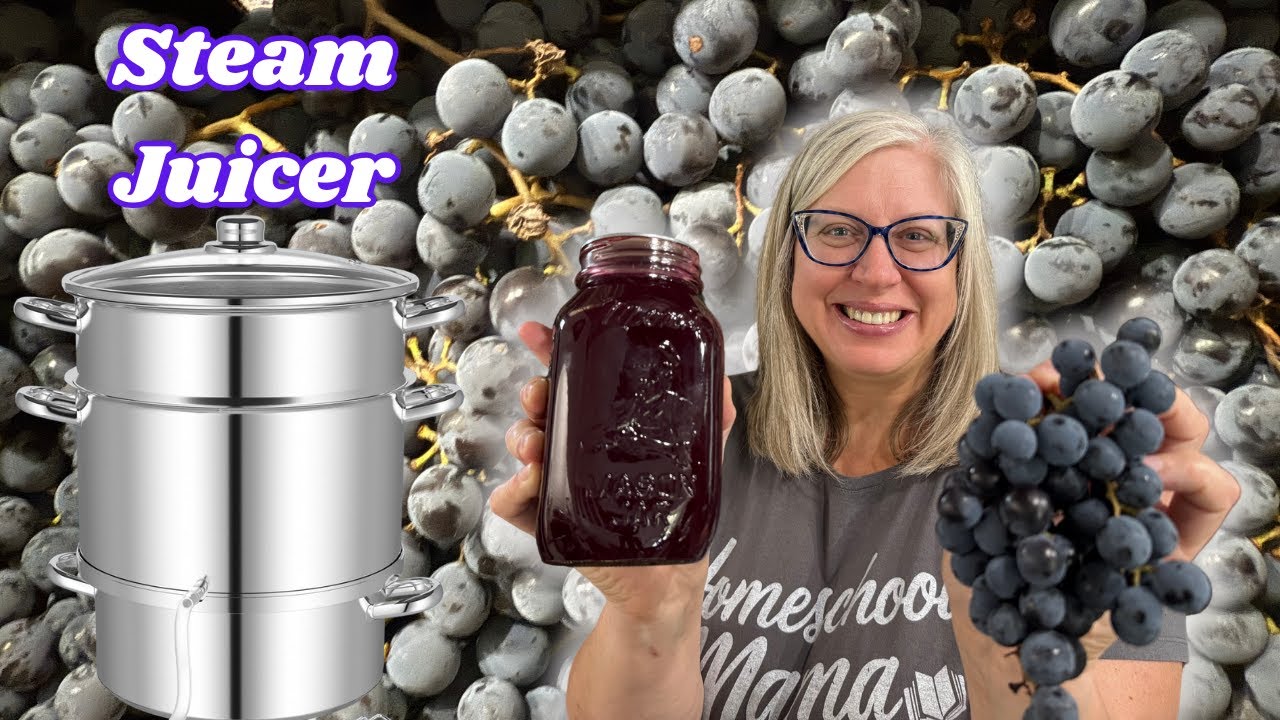 How to Use a Steam Juicer + Canning Grape Juice - YouTube