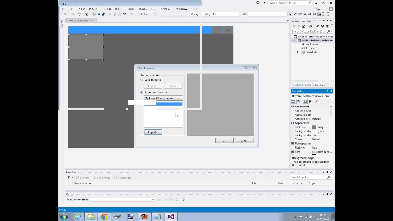 Como Fazer Um Programa Estilo Windows 8 Com O Visual Studio / Basic ...