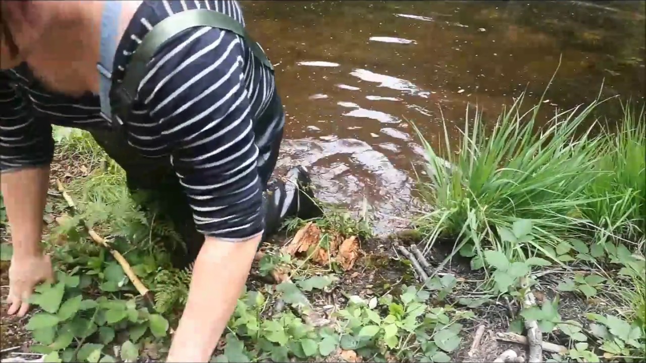 Chest Waders vs Mud and Pond - YouTube