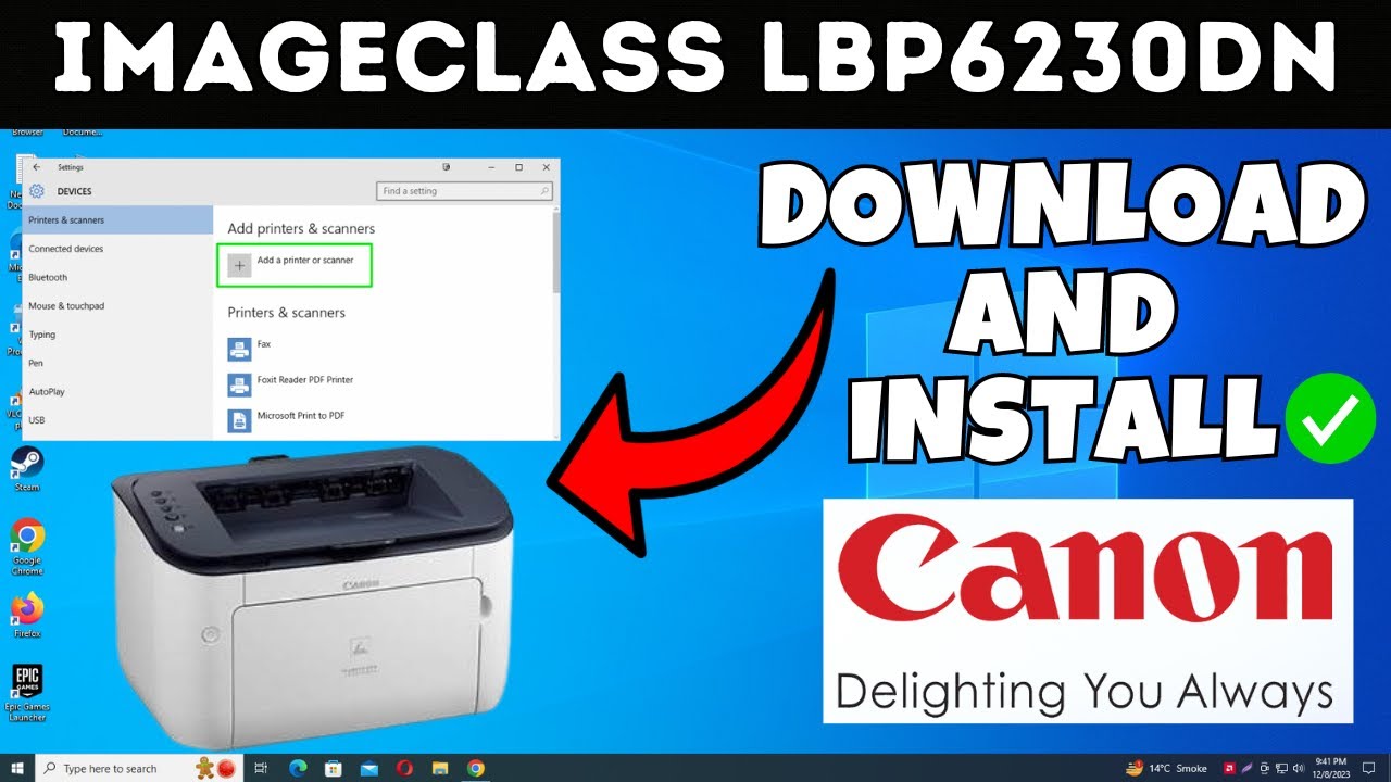 How To Download & Install Canon imageCLASS LBP6230dn Printer Driver in ...