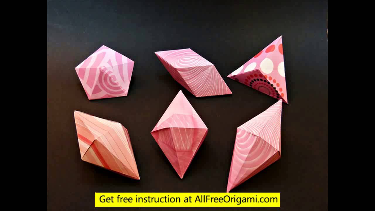 origami diamond instructions - YouTube