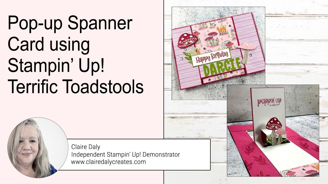 Stamin' Up! Terrific Toadstools Pop-up Spanner Fun Fold Card - YouTube