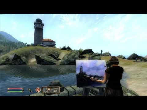 NPC Watching: Elder Scrolls Oblivion, Astia Inventius painting a ...