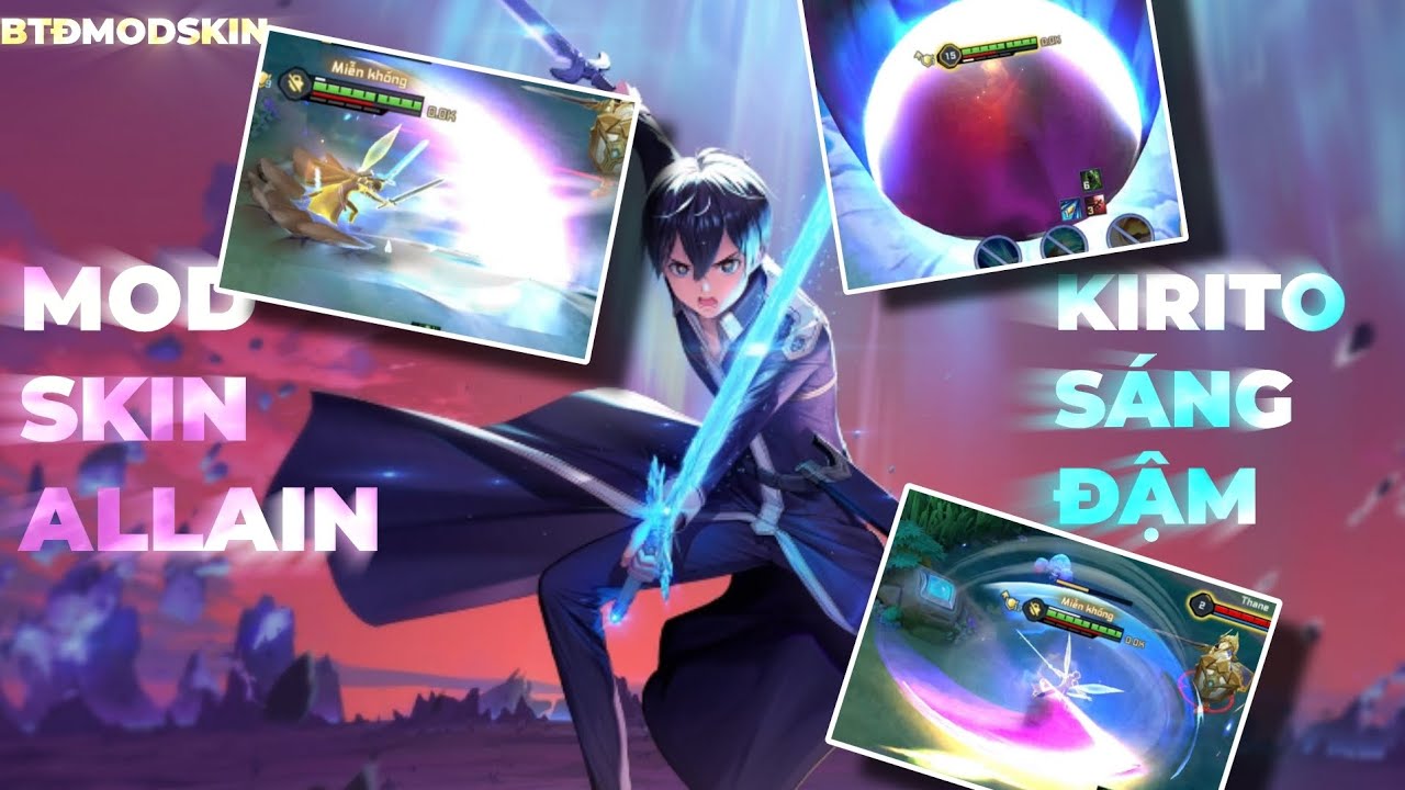 MOD SKIN ALLAIN KIRITO V2 SÁNG ĐẬM CẬP NHẬT 8-11 | BTĐMODSKIN | LIÊN ...