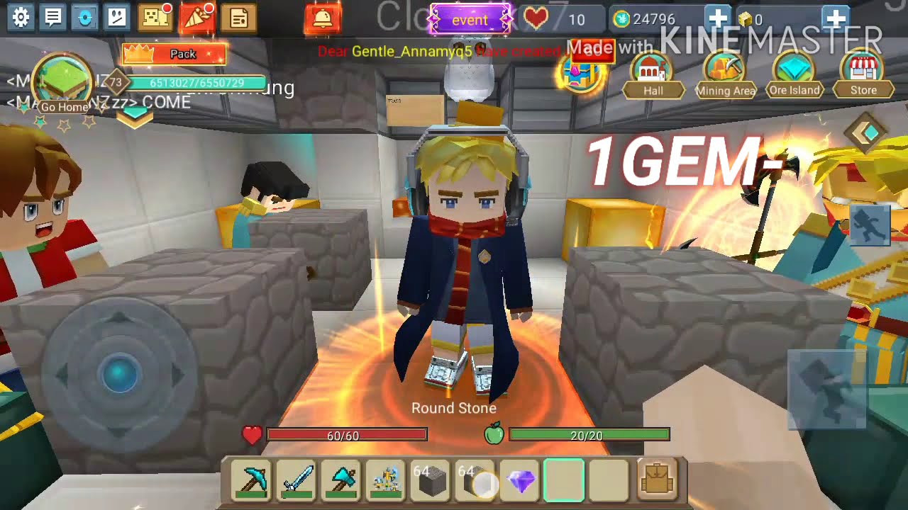 Blockman go trade time sky block gem 2- for noobs - YouTube