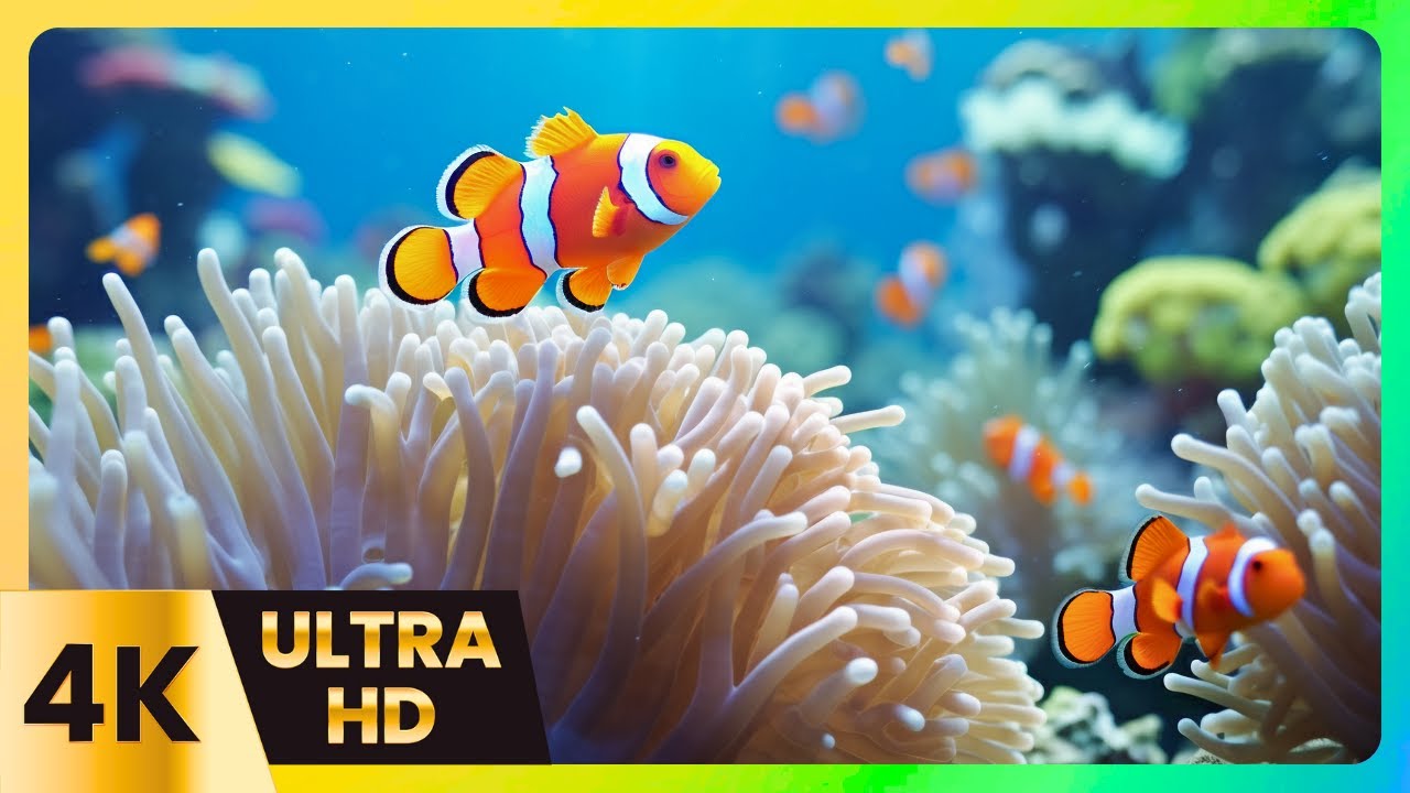 4k Fish 🐬 Calming Piano for Peaceful Relaxation in 4 Minutes | Oceanic ...