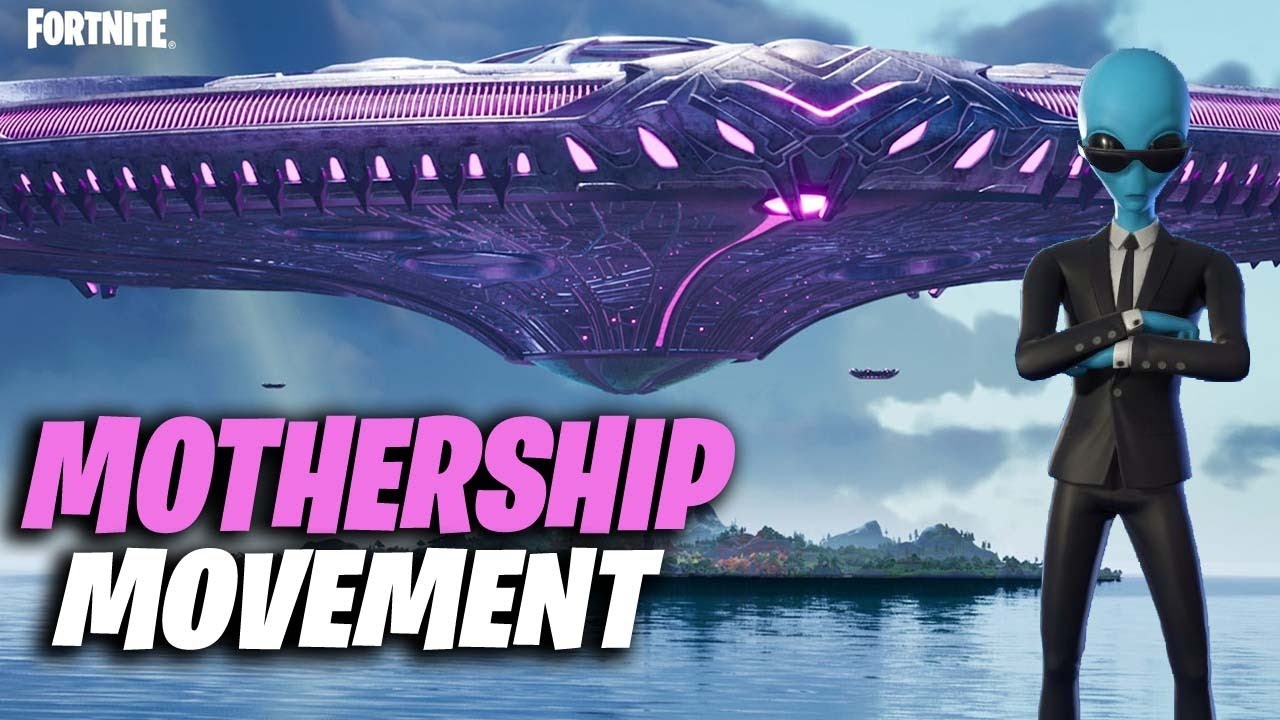 FORTNITE ( ALIEN INVASION EVENT ) MOTHERSHIP IS MOVING ACROSS MAP IN ...