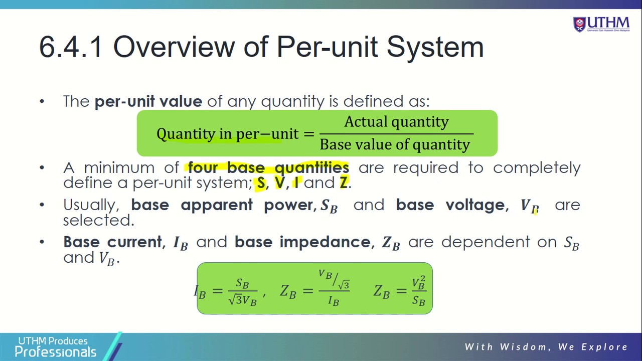 Chapter 6 Industrial Power System - Per Uni System - YouTube