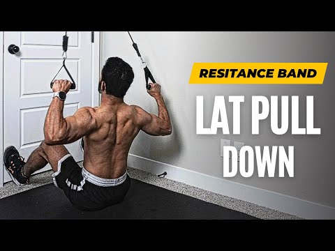 How To Do Lat Pull Down With Resistance Band | Back Workout | Fitness My Life