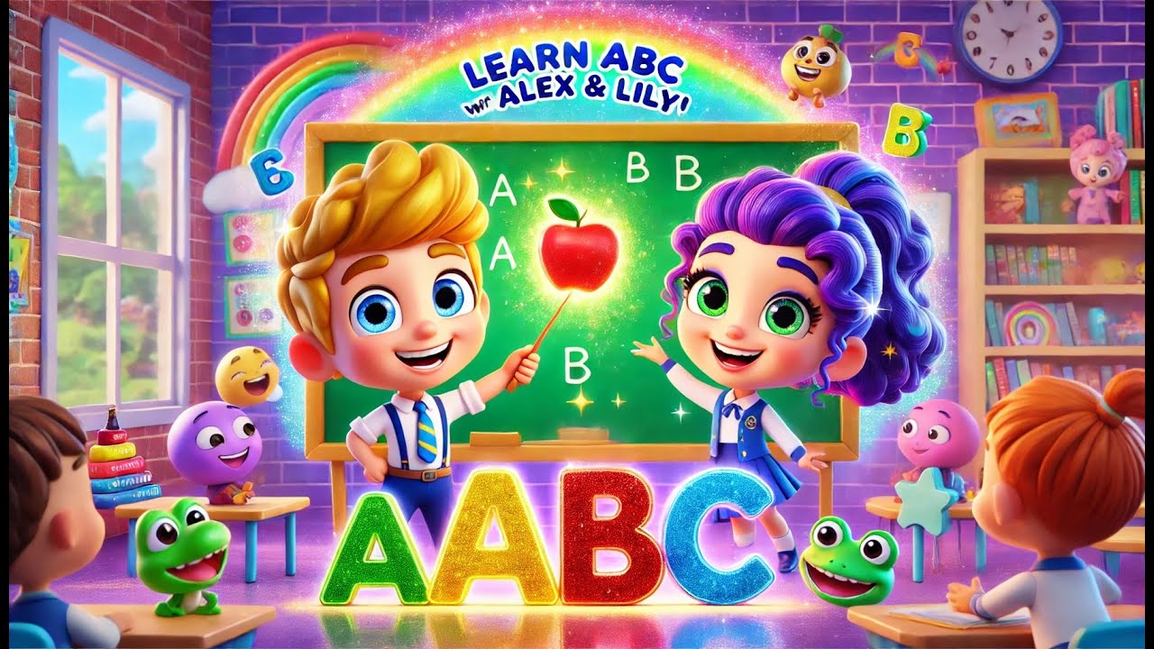 🎵 Learn ABC with Alex & Lily | Fun & Magical Alphabet Song for Kids! 🎤 ...