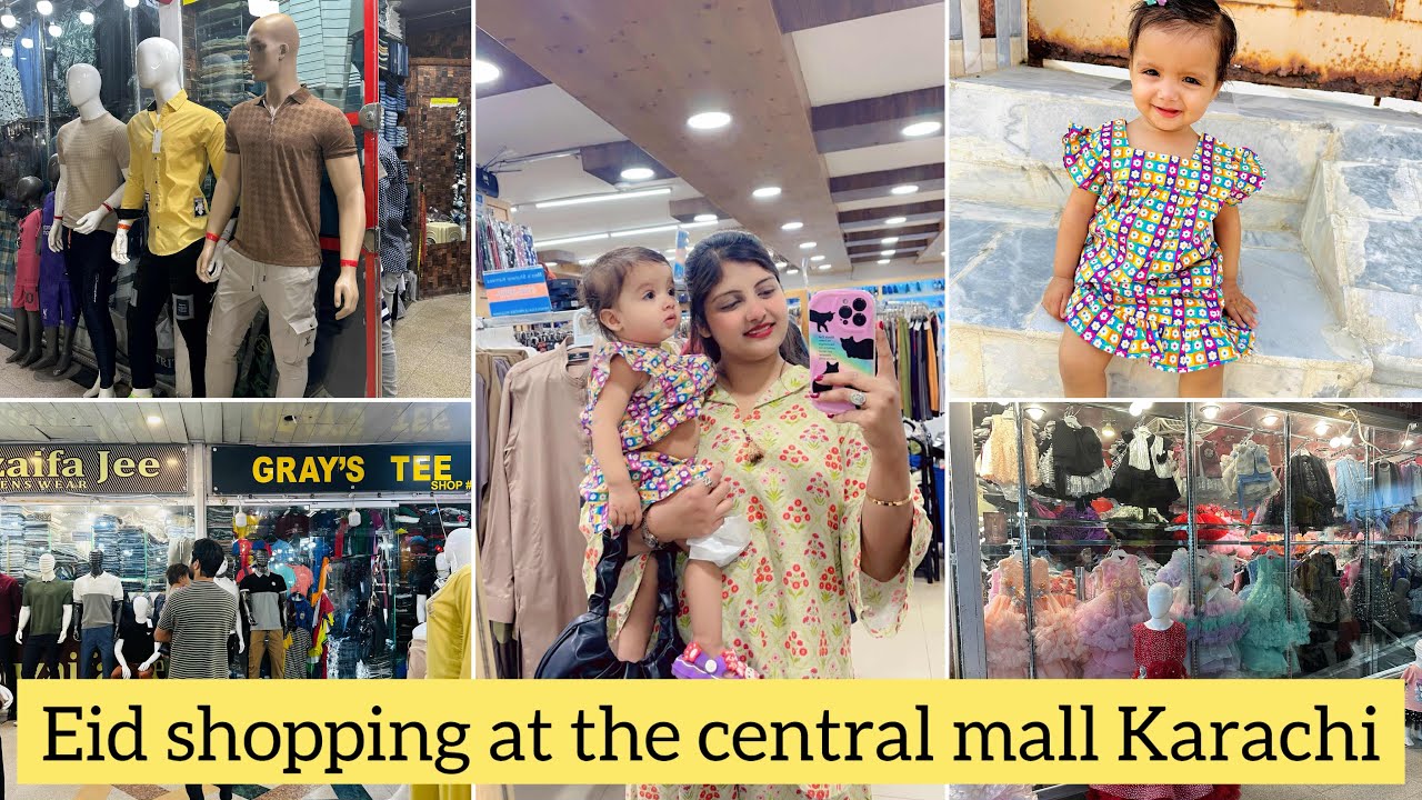 Eid shopping at the central mall Karachi - visiting zainab market and chase value - YouTube