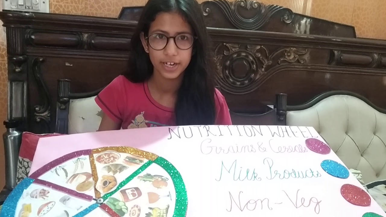 Science working model on Nutrition Wheel - YouTube