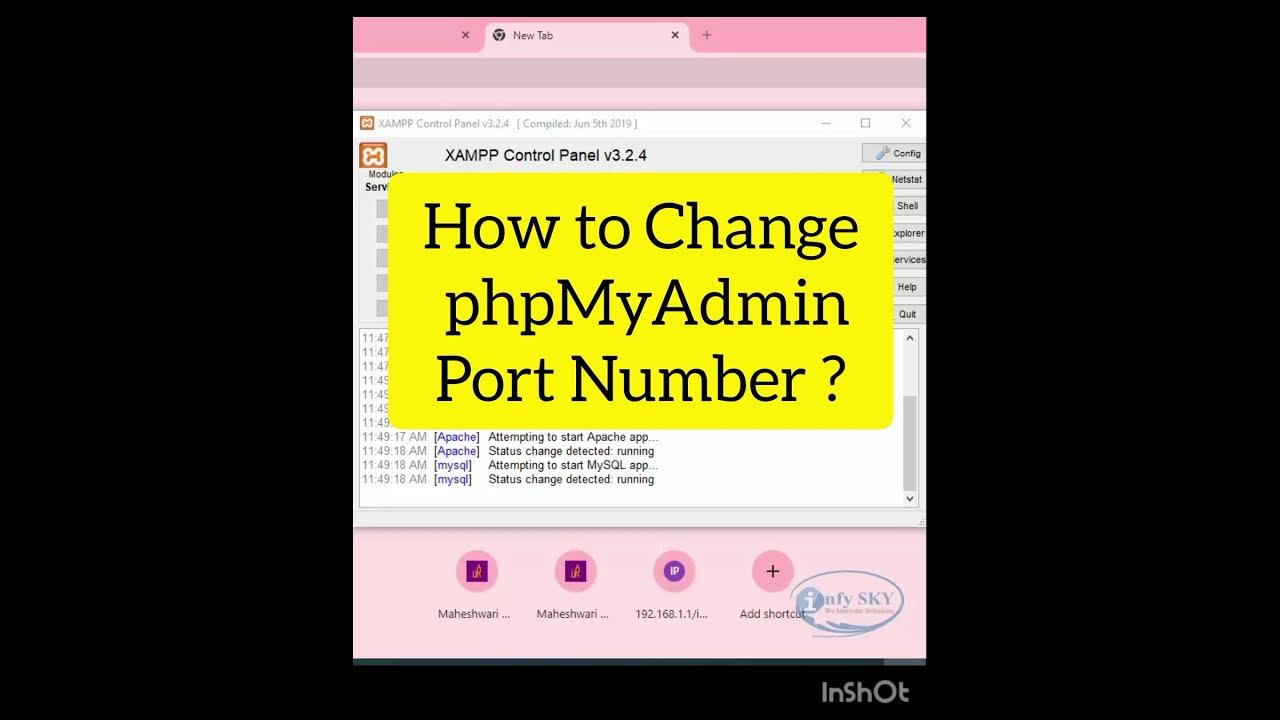 How to change port number for phpMyAdmin?|Change Port of Mysql Server #shorts #short #viral # ...