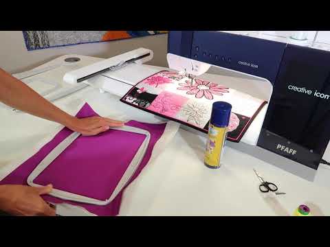 PFAFF creative icon 80 How to Hoop Fabric - YouTube