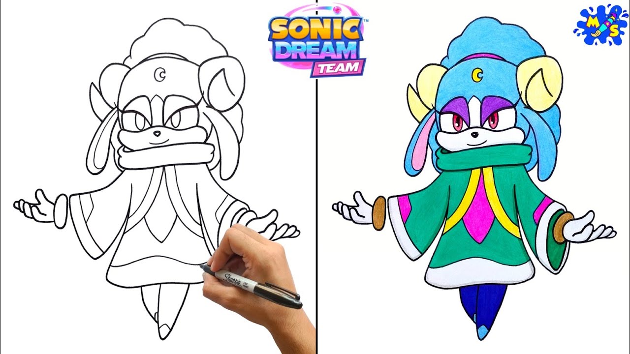 Sonic Dream Team Ariem Drawing || How to Draw Ariem from Sonic Dream ...