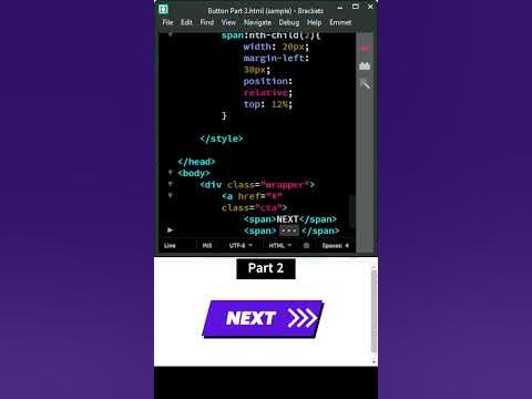 Creating a Beautiful Button with Arrow SVG and Hover Animation using HTML and CSS | Part 2 - YouTube