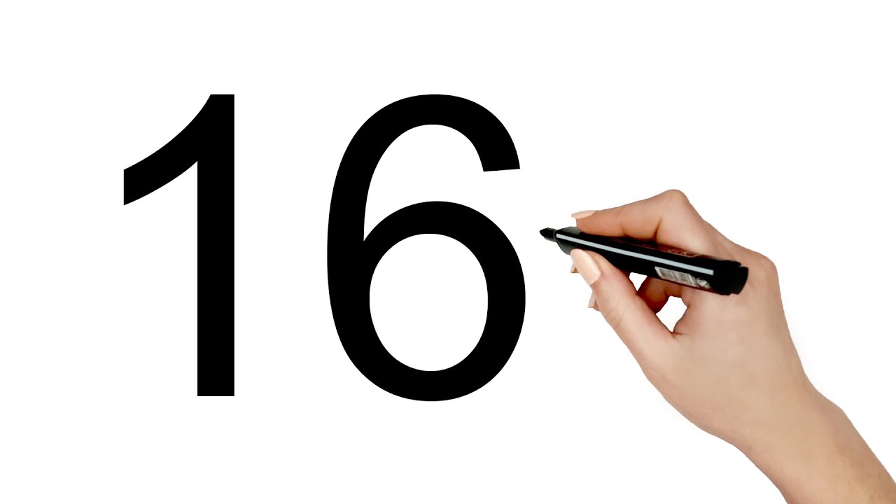 How to draw UFO from 16 number step by step - Easy Drawing - YouTube