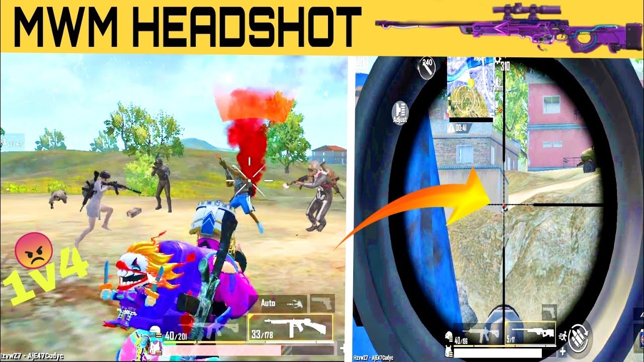 PUBG MOBILE LITE | ⚡MWM HEADSHOT 🔥 SNIPER PLAYER | 1V4😠 TOMY GAN ...