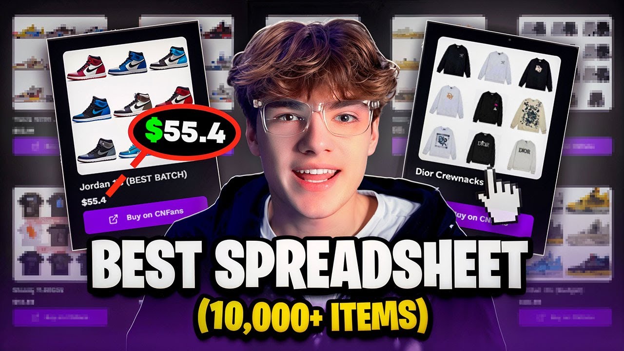 BEST CNFANS REP SPREADSHEET TO USE IN 2025 💎📃(Over 10,000+ Items!)😲 - YouTube