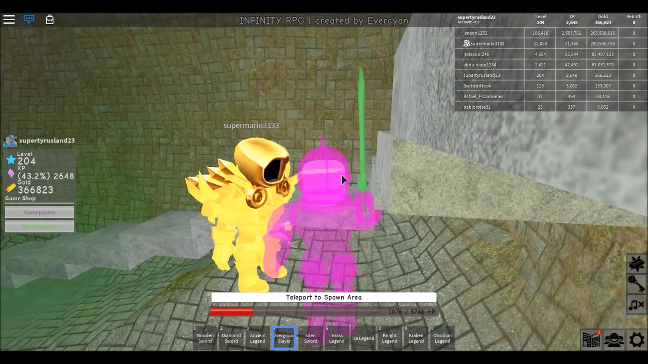 Roblox Infinity RPG Part 5 - YouTube