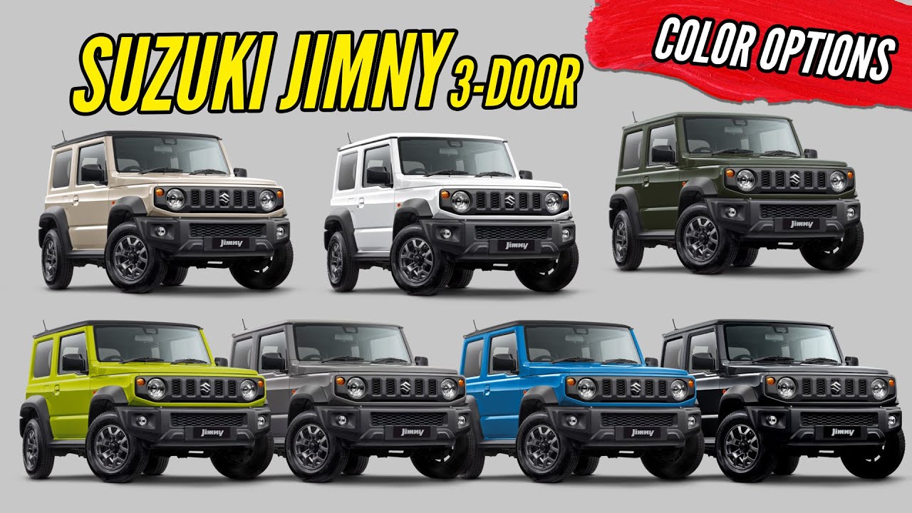 2025 Suzuki Jimny 3-Door (AU-Spec) - All Color Options Explained ...