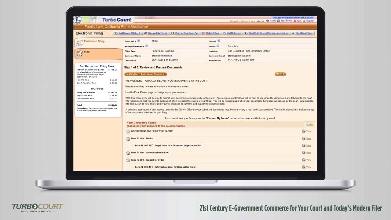 TurboCourt for Court Filers - YouTube