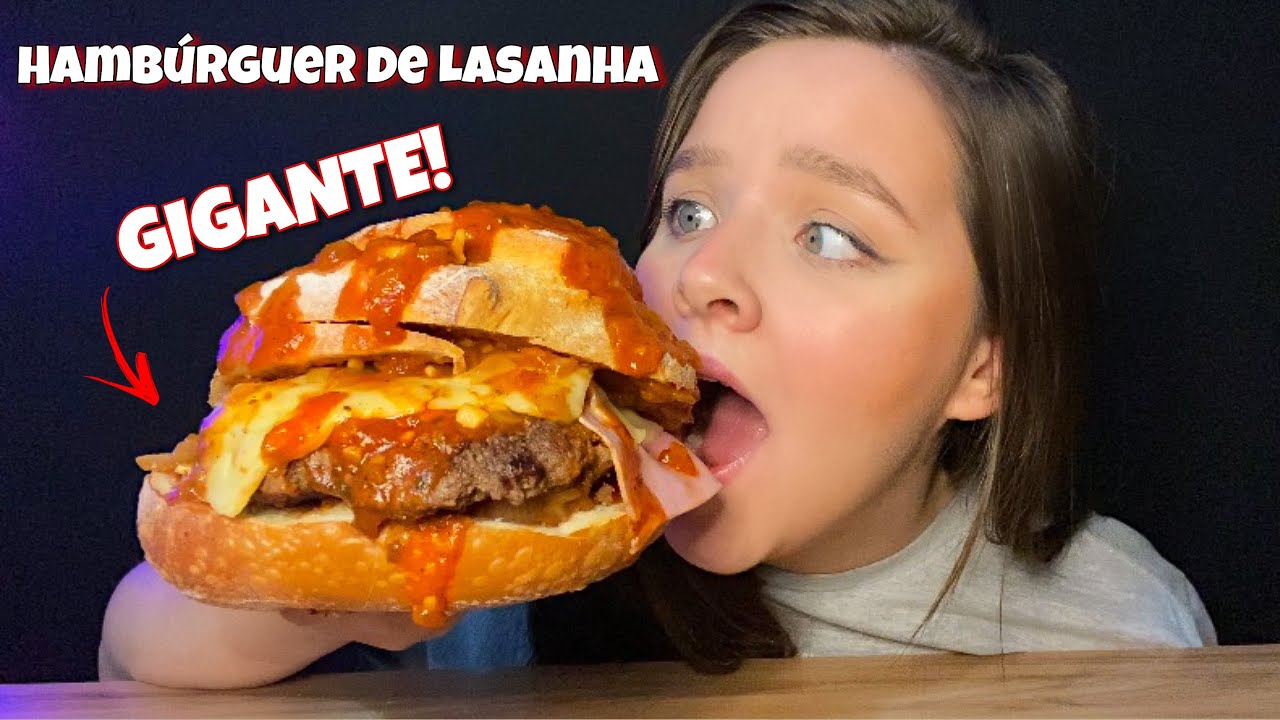 HambÚrguer De Lasanha Gigante Mukbang Brasil Sons De Mastigação