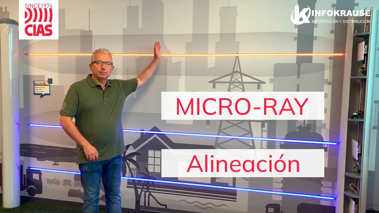 Alineación de rayos en MICRO-RAY, barrera microondas de CIAS - YouTube