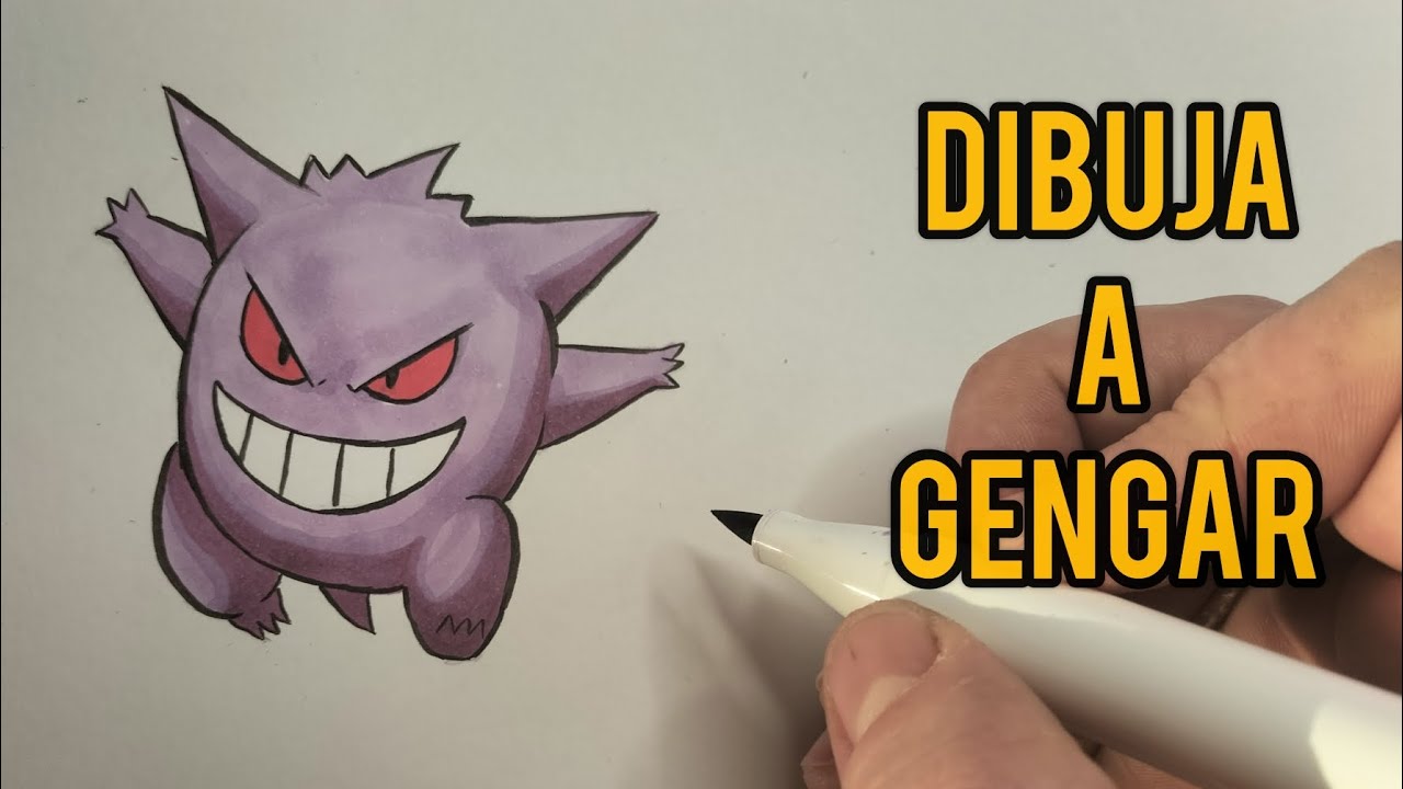 TUTORIAL PARA DIBUJAR A GENGAR | Trucos y consejos - YouTube