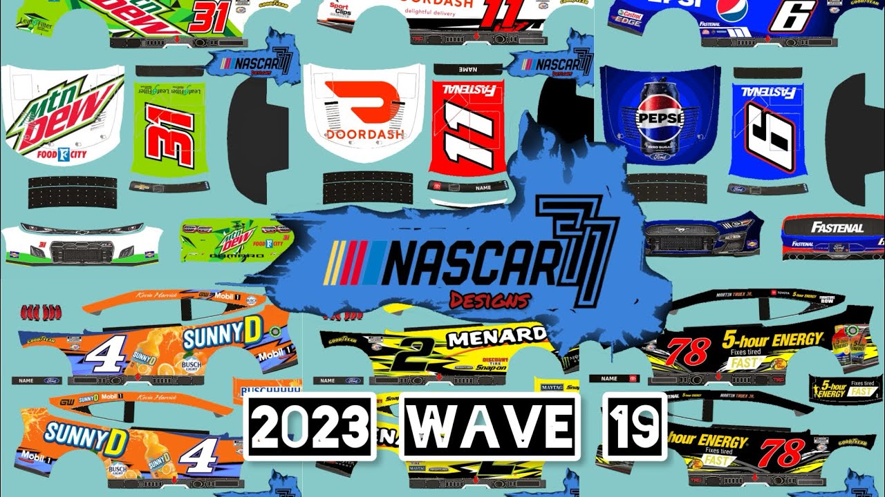 Custom Nascar diecast templates 2023 wave 19 - YouTube