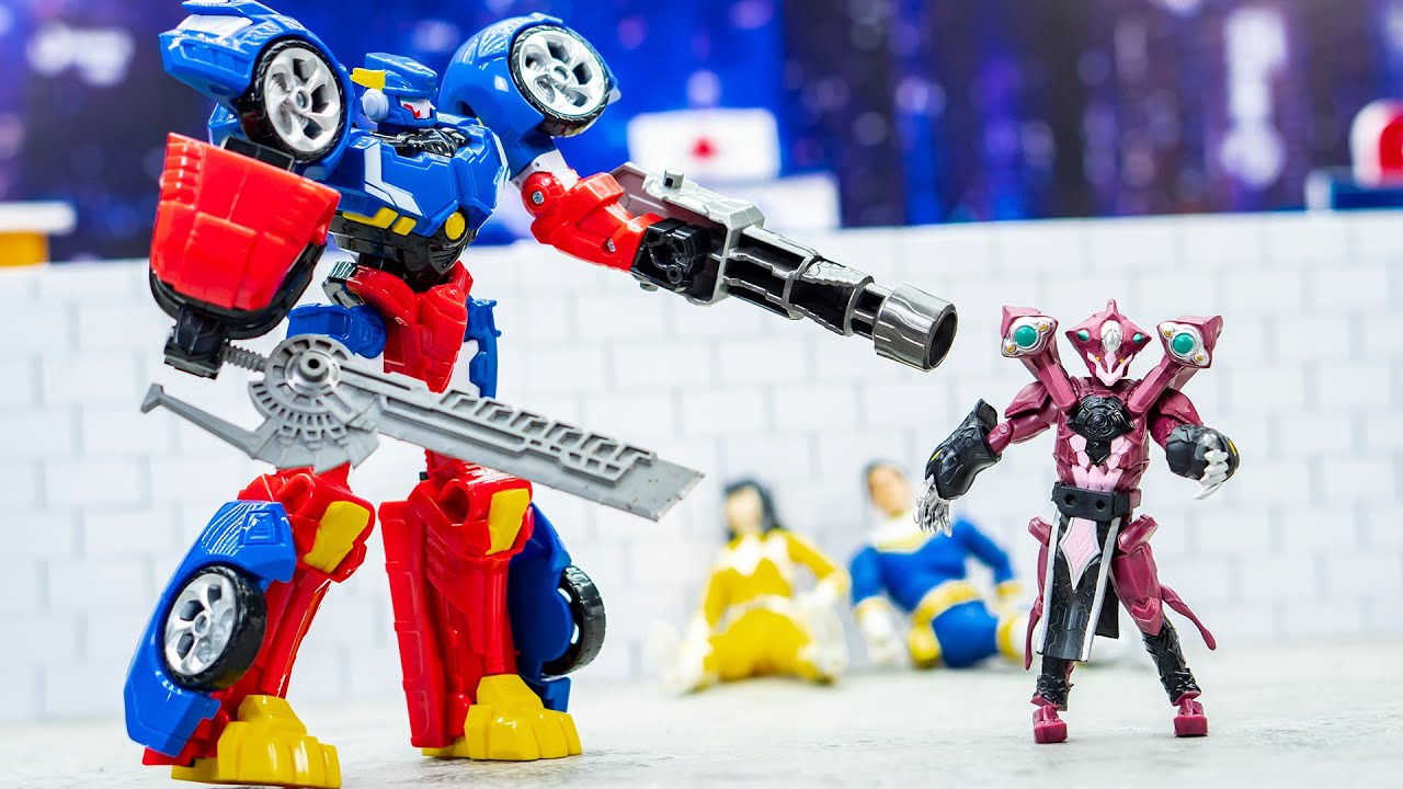 Power Rangers Gaoranger Green Gao Yellow Gao Fight Invisible Rescue ...