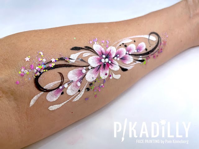 Flower Face Painting Arm