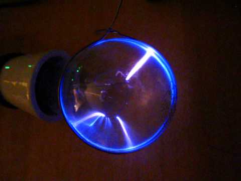 Homemade HV plasma ball (using common lightbulb) - YouTube