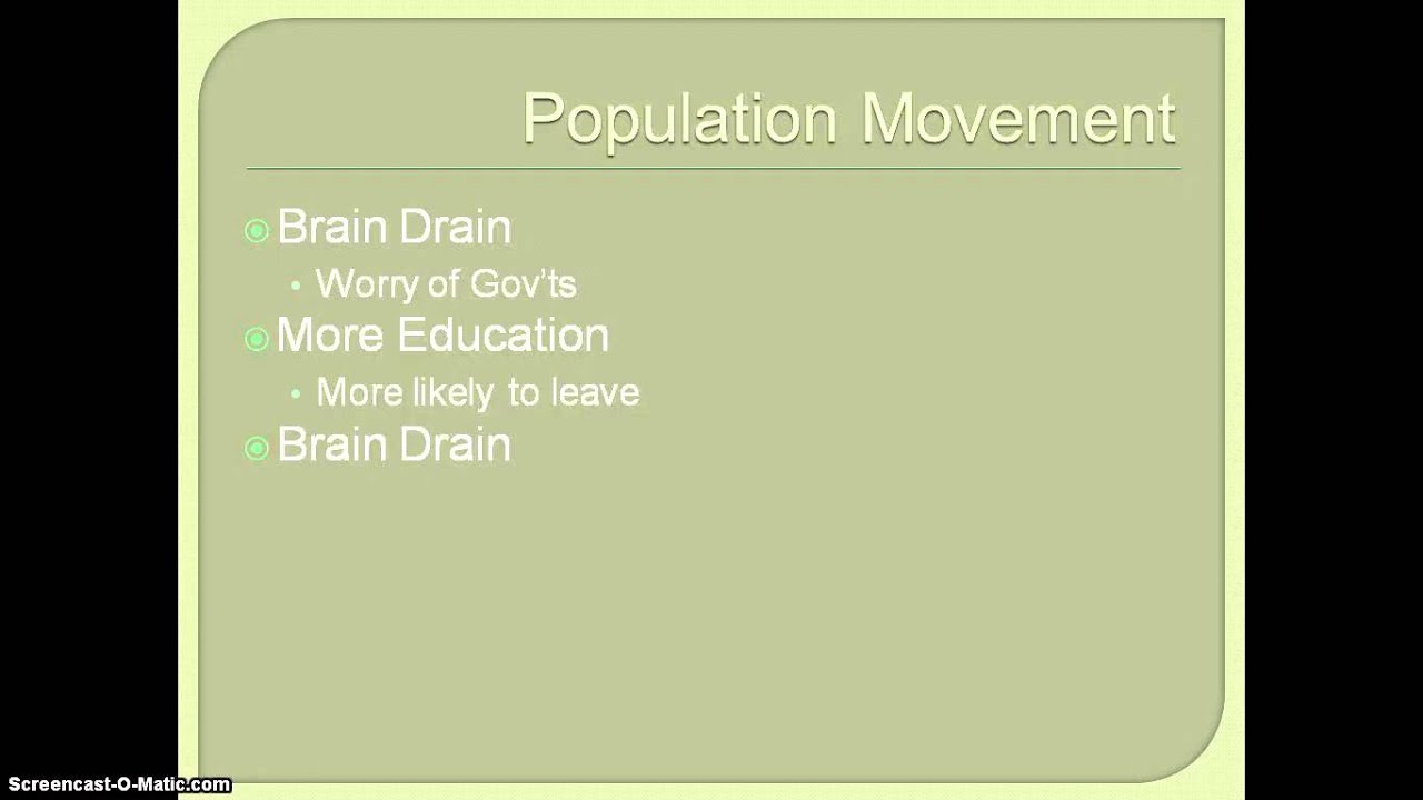 AP Human Geography - Population Movement Video 2 - YouTube