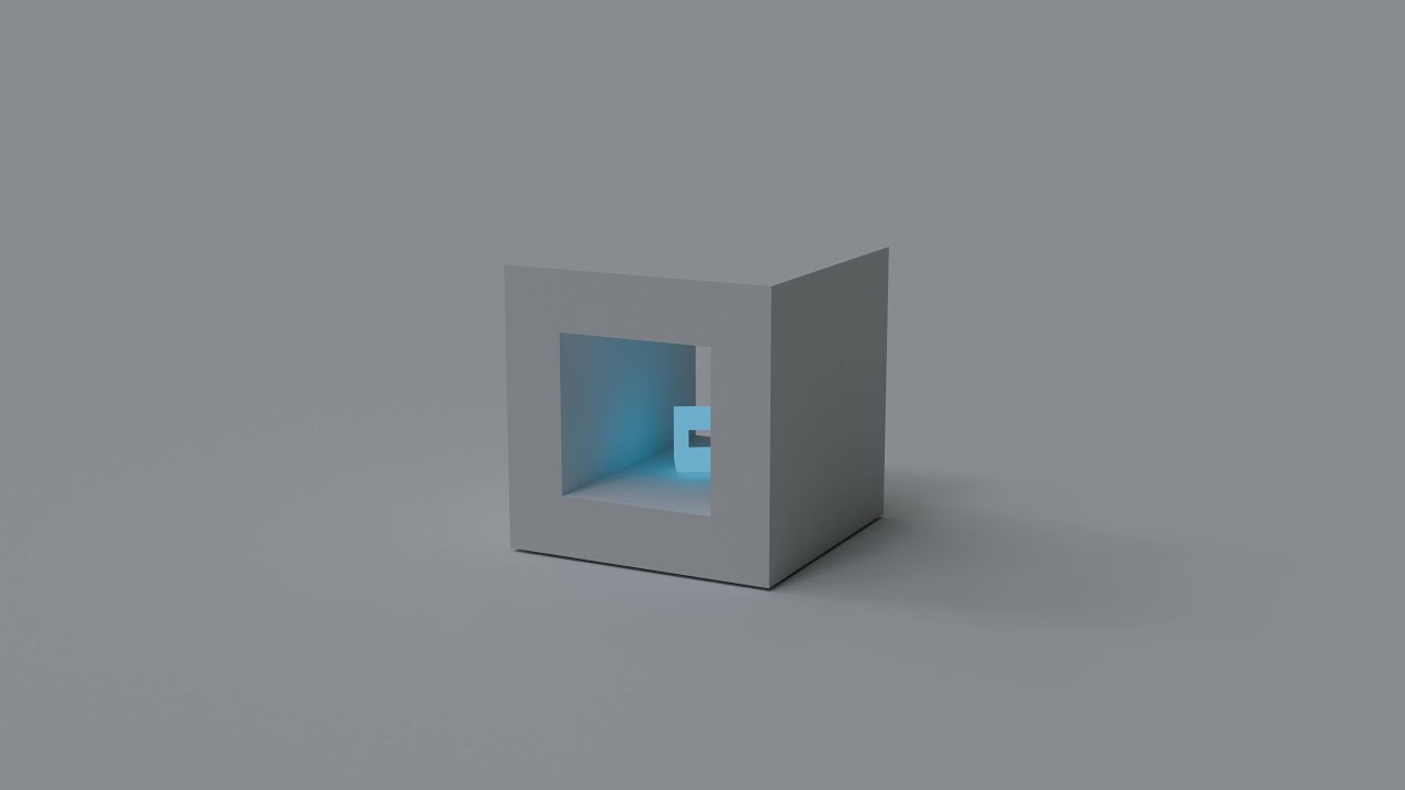 A hollow cube with a illuminated hollow cube inside - YouTube