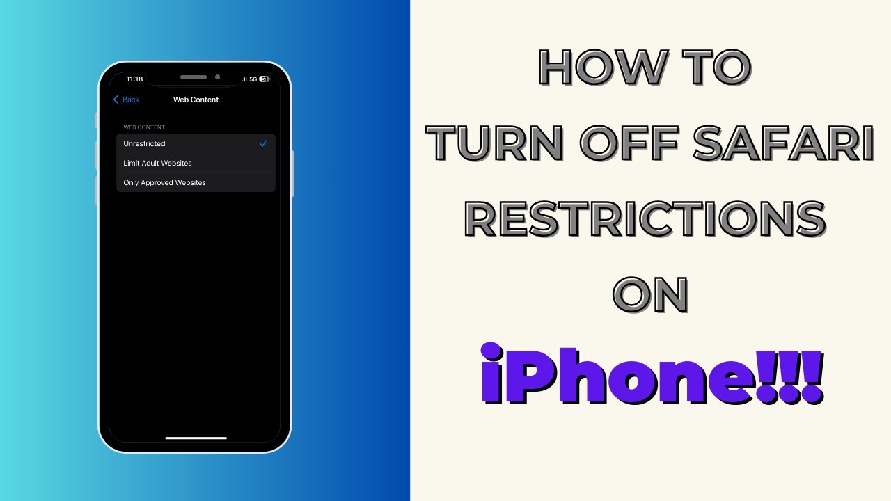 How To Turn Off Safari Restrictions - YouTube