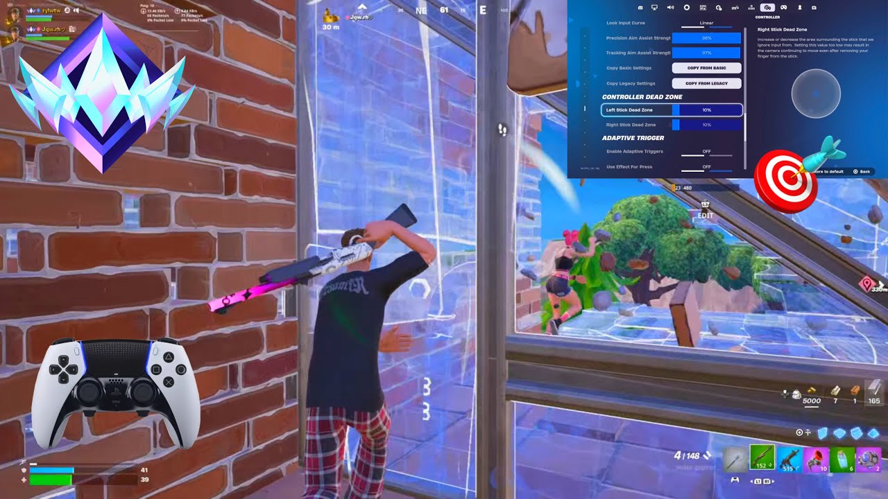 NEW *CLIX ICON SKIN* + Best Controller Fortnite Settings/Sensitivity ...