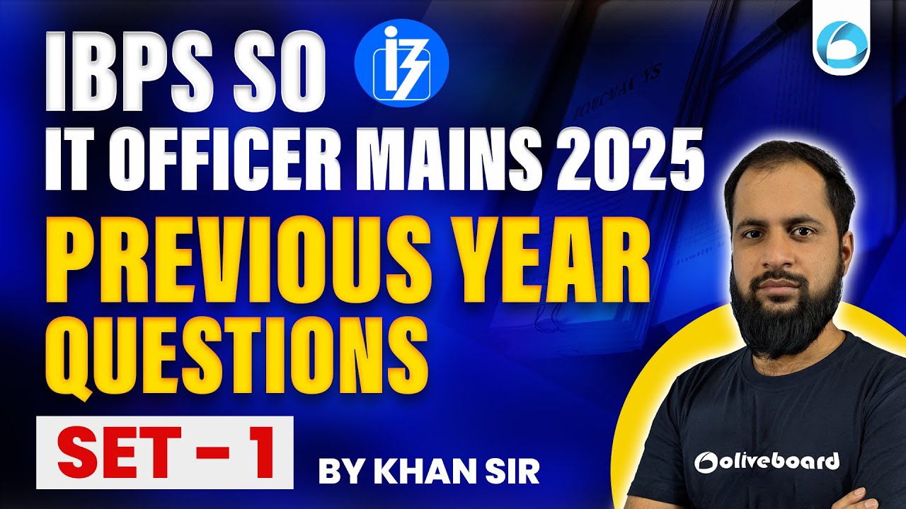 IBPS SO IT Officer Mains 2025 – IT OFFICER PYQs Set -1 | Professional ...