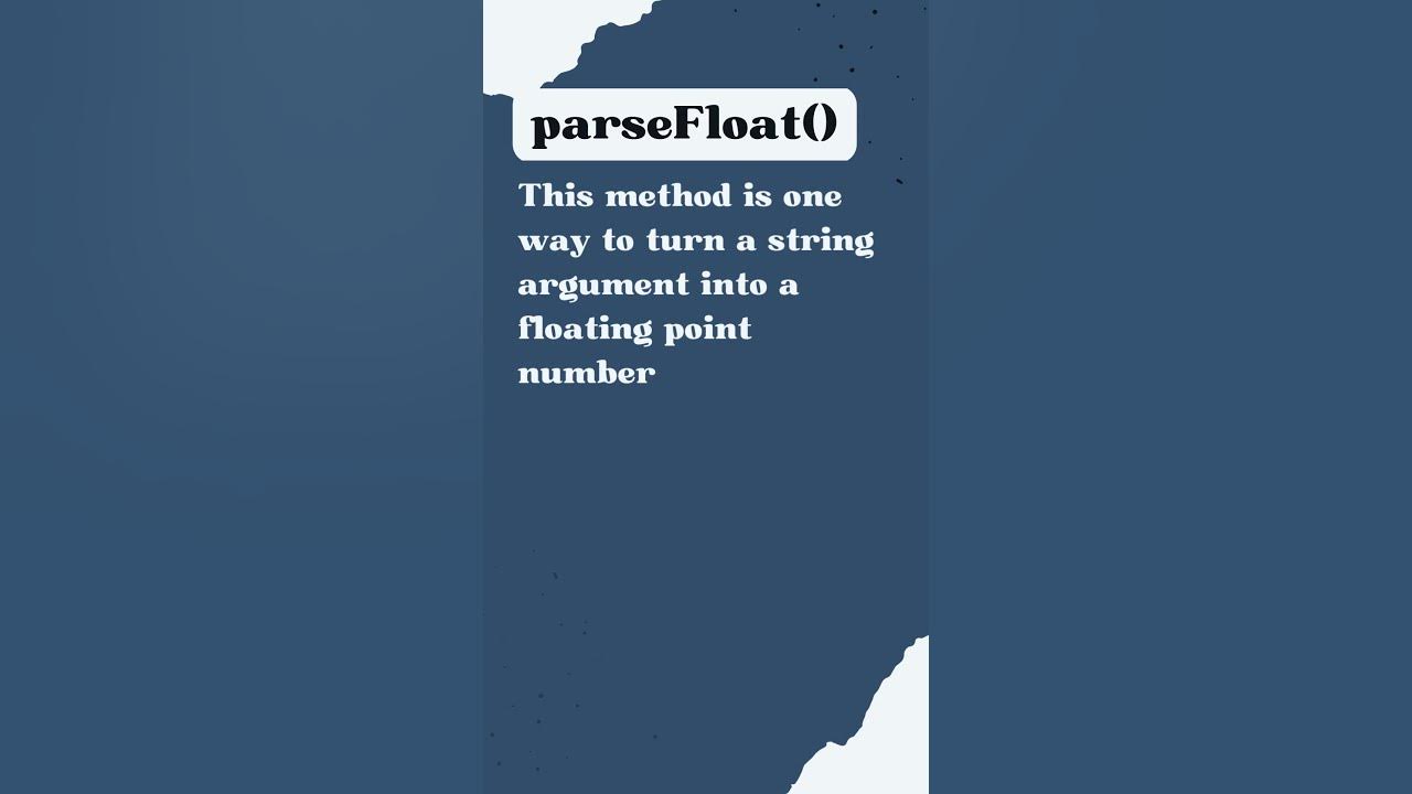 How Do You Turn A String Into A Float Javascript Parsefloat String Number Youtube