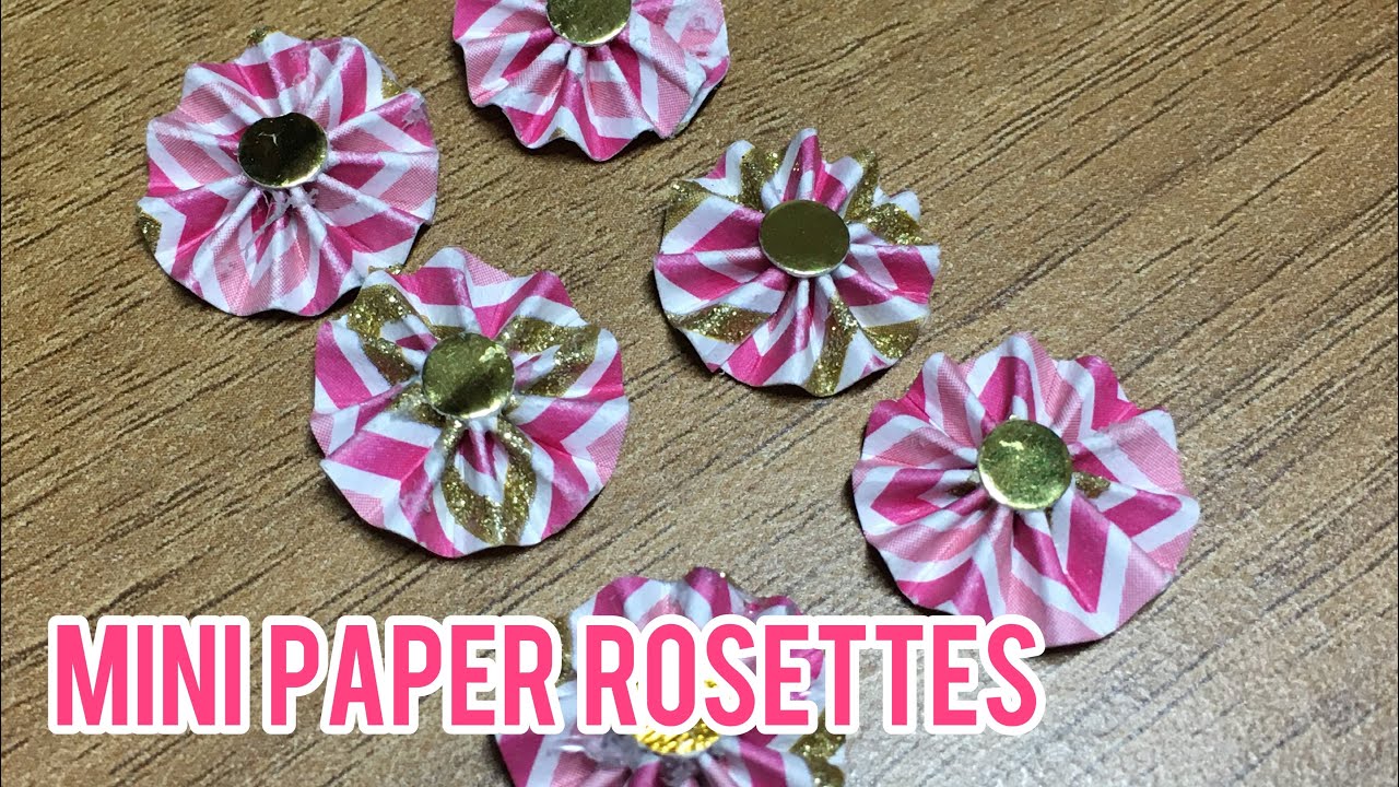 Mini Paper Rosette *TUTORIAL* - YouTube